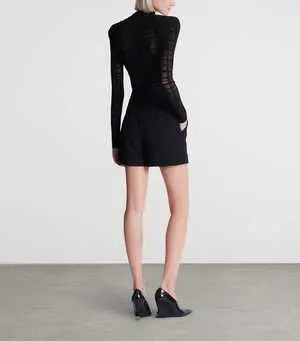 Balmain Grain De Poudre Belted Shorts