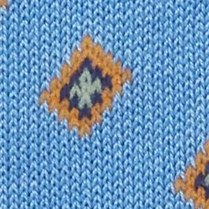 Harrods Diamond Pattern Cotton-blend Socks - Blue