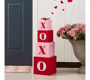 GLITZHOME 25'h Valentine's Double-sided Boxed P Orch Decor