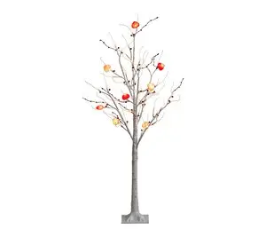 NEARLY NATURAL 4' Pre-lit Twig Tree With Heart Shaped Ornament - One-color