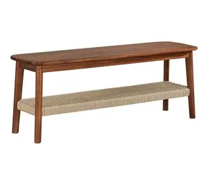 ALATERRE FURNITURE Calais 48' Entryway Bench W/ Storage Shelf - One-color