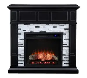 SEI FURNITURE Sei Drovling Marble Touch Screen Electric Firep Lace - One-color