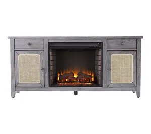 SEI FURNITURE Sei Edderton Electric Fireplace With Media Sto Rage - One-color
