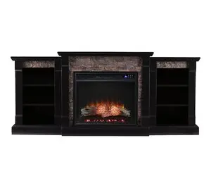 SEI FURNITURE Sei Gallatin Touch Screen Electric Fireplace Wi Th Bookcases - One-color
