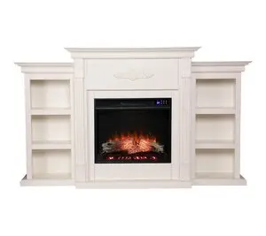 SEI FURNITURE Sei Tennyson Touch Screen Electric Fireplace Wi Th Bookcases - One-color