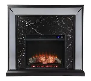 SEI FURNITURE Sei Trandling Mirrored Touch Screen Fireplace W Ith Faux Marble - One-color
