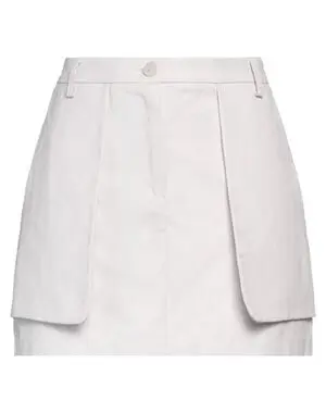 Patrizia Pepe Mini Skirt In Light Cotton And Hemp