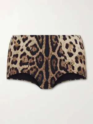 Dolce & Gabbana Leopard-Print Bikini Brief Leopard Print