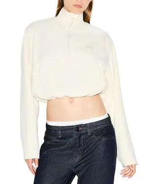 SKIMS Outdoor Fleece Half Zip Sweatshirt - Ecru