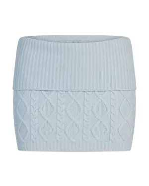 SKIMS Cable Knit Mini Skirt - Zen Blue
