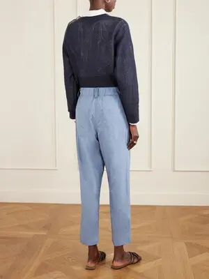 Brunello Cucinelli Cotton-voile Tapered Trousers