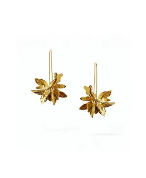 WE ARE NBO Minna Ginkgo Leaf Dangle Earrings - Gold