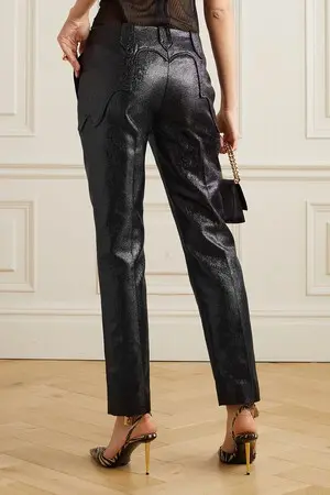 TOM FORD Lamé Straight-leg Pants
