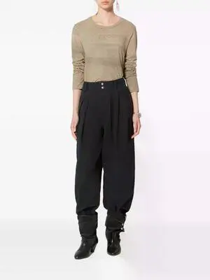 MARANT ETOILE Striped Long-sleeved T-shirt - Neutrals