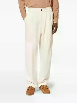 MARANT Ilyan Cotton Trousers - Neutrals