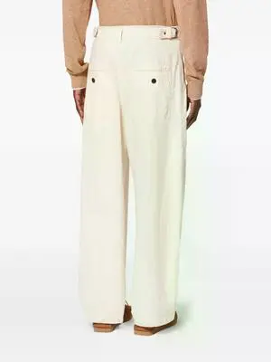MARANT Ilyan Cotton Trousers - Neutrals