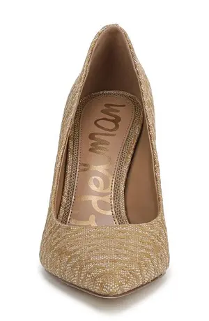 Sam Edelman Hazel Raffia Pointed Toe Pumps
