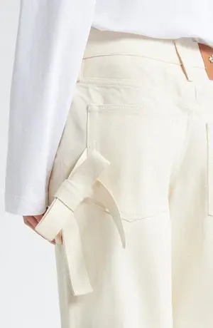 Simone Rocha Straight Leg Bow Loop Jeans