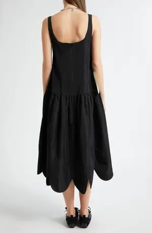 Simone Rocha Pressed Rosette Tilted Neck Dress