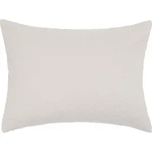 ELISABETH YORK Vance Oyster 100% Cotton Sham 20" X 26" - Silver