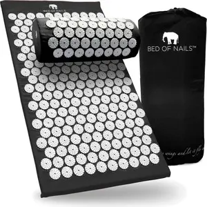 BED OF NAILS Bon Original Acupressure Mat And Pillow Set - Jet Black