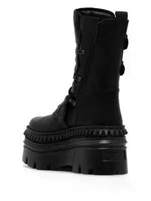 NEW ROCK Buckle Platform Boots