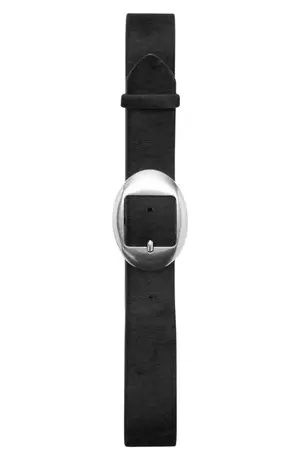 Mango Oval Buckle Calf Hair Belt