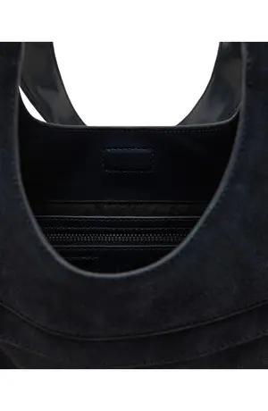Mango Studded Suede Shoulder Bag