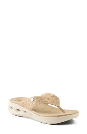 SPRING STEP SHOES Gorski Platform Flip Flop - Beige