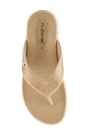 SPRING STEP SHOES Gorski Platform Flip Flop - Beige