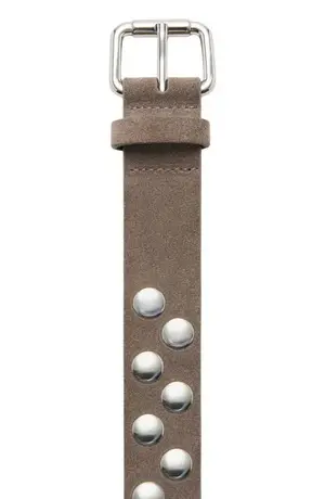 Mango Studded Suede Belt