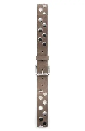 Mango Studded Suede Belt