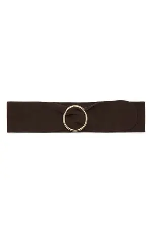 Mango Obi Suede Belt - Chocolate