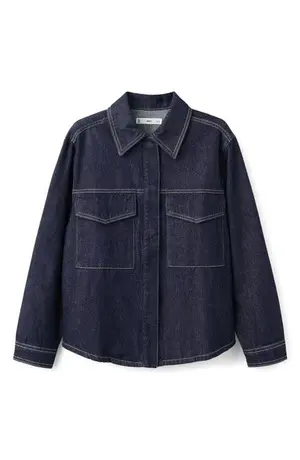 Mango Western Denim Snap-up Shirt