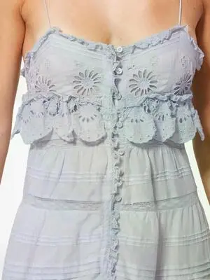 MARANT ETOILE Paule Embroidered Maxi Dress - Blue