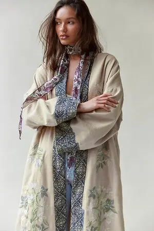 Free People Henlow Embroidered Duster