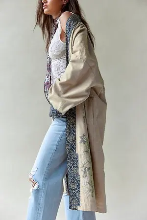 Free People Henlow Embroidered Duster