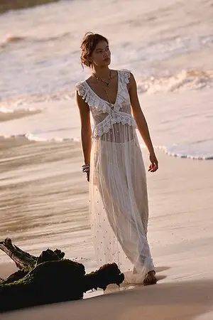 Free People Rosy Days Maxi Slip