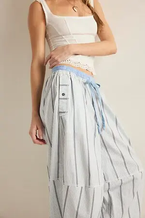 Free People Over The Moon House Pants - Chambray Combo