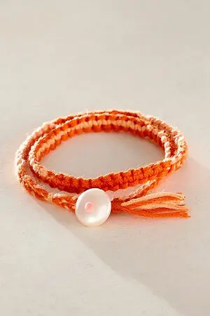 Free People Double Wrap Bracelet - Papaya