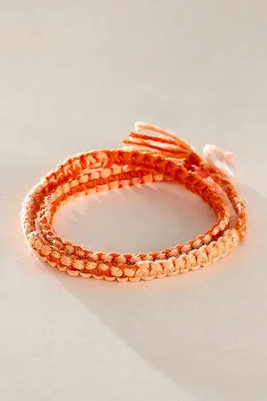 Free People Double Wrap Bracelet - Papaya