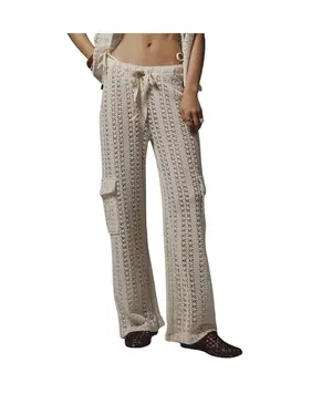 Anthropologie Crochet Pull-on Pants