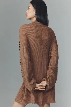 RENN Long-sleeve Stitched Sweater Dress