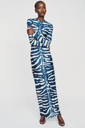 ESPECIA Print Fitted Maxi Dress
