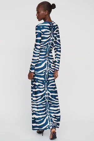 ESPECIA Print Fitted Maxi Dress
