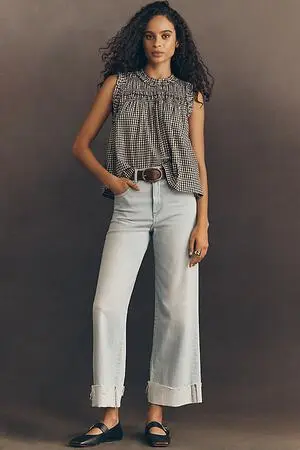 RAISONNEL Ruffle Sleeveless Swing Top