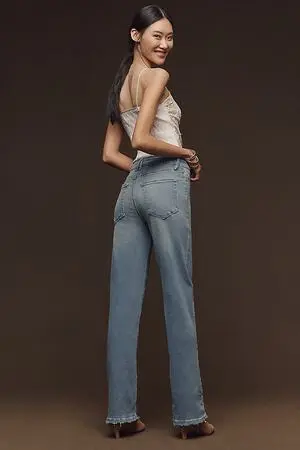 Good American High-rise Straight-leg Jeans - Medium Denim