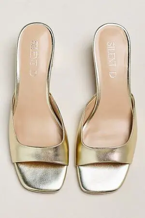 SILENT D Open-toe Heels - Champagne