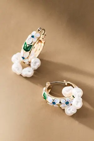 PETIT MOMENTS Baroque Hoop Earrings - Blue
