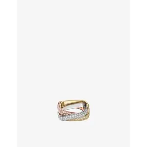 CARTIER Trinity Cushion 18ct Gold And Diamond Ring - Mixed Metals